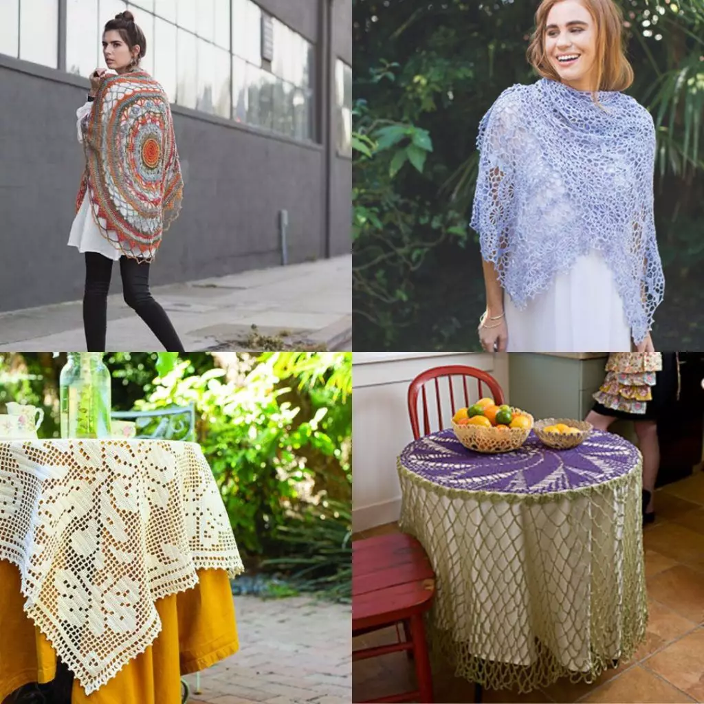 crochet dipaterone shawls tablecloths