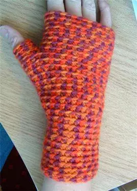 Basic crochet fingerless wanten fan Julia V.