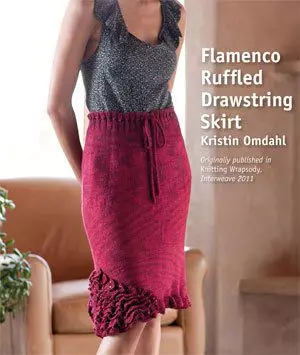 Flamenco pletená sukně, jak je vidět na Knitting Daily TV Episode 1101