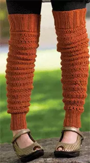 Crochet Leg Warmers የፔጊ እግር ማሞቂያዎች በሜሪ ቤዝ ቤተመቅደስ
