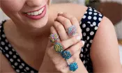Cincin Mod Bead Crochet Rings oleh Jodi Witt