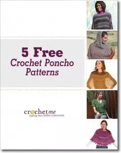 5 Libreng Crochet Poncho Pattern