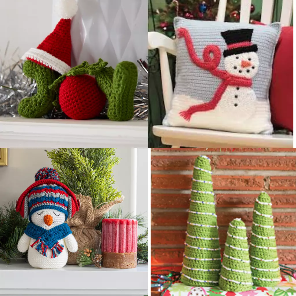 Decore sua casa com padrões de crochê de Natal! Você vai adorar crochê-los tanto quanto decorá-los.