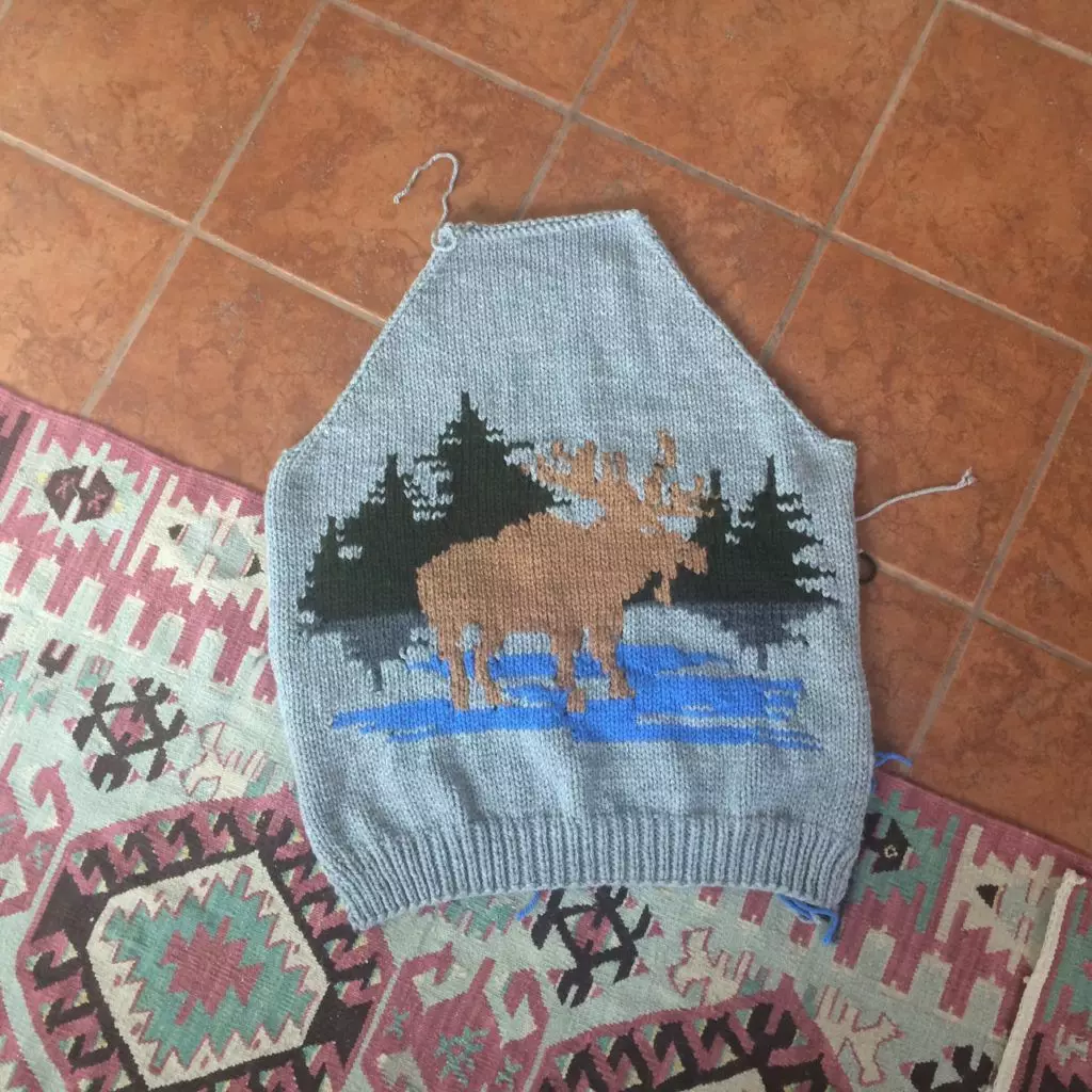 Lisa's Knit Moose Sweater - ພຽງແຕ່ວິທີດຽວທີ່ຈະຮັກເດືອນຫັດຖະກໍາແຫ່ງຊາດ