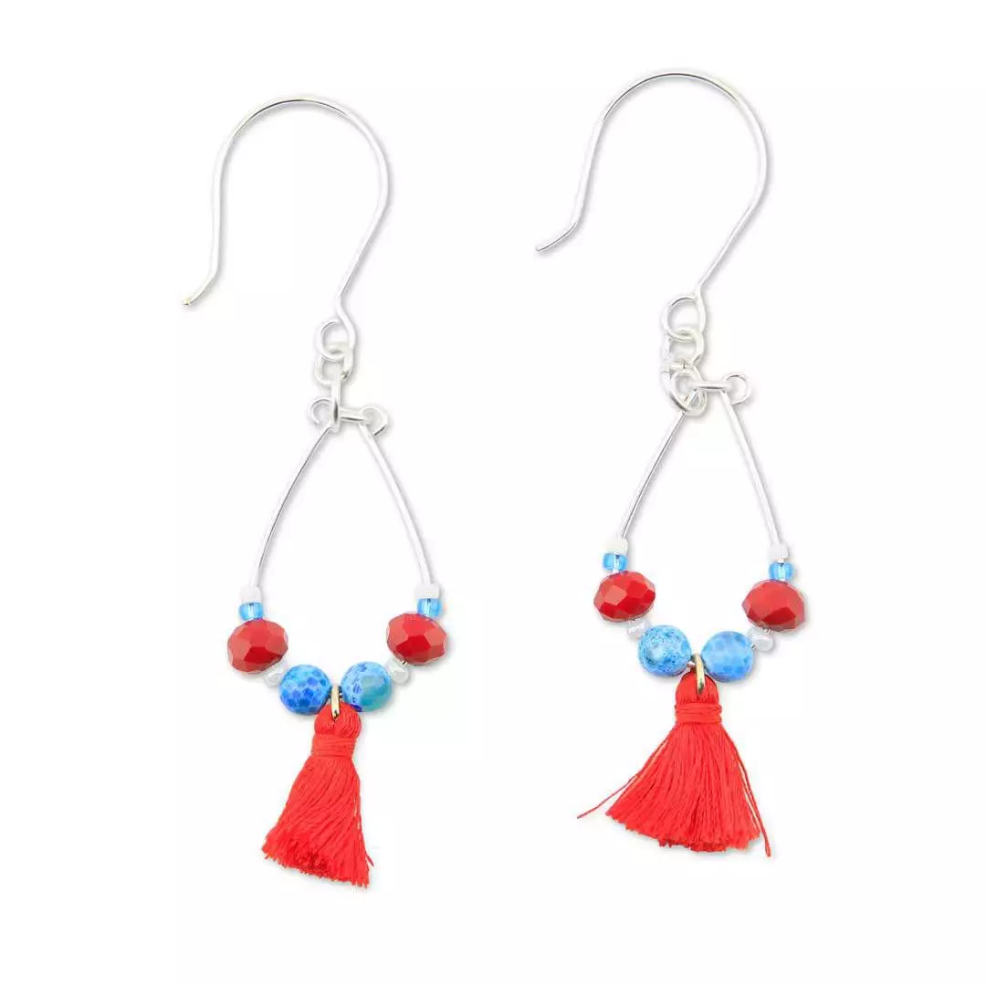 Bông tai Pear Drop Dangle từ hạt Beadalon và Jesse James