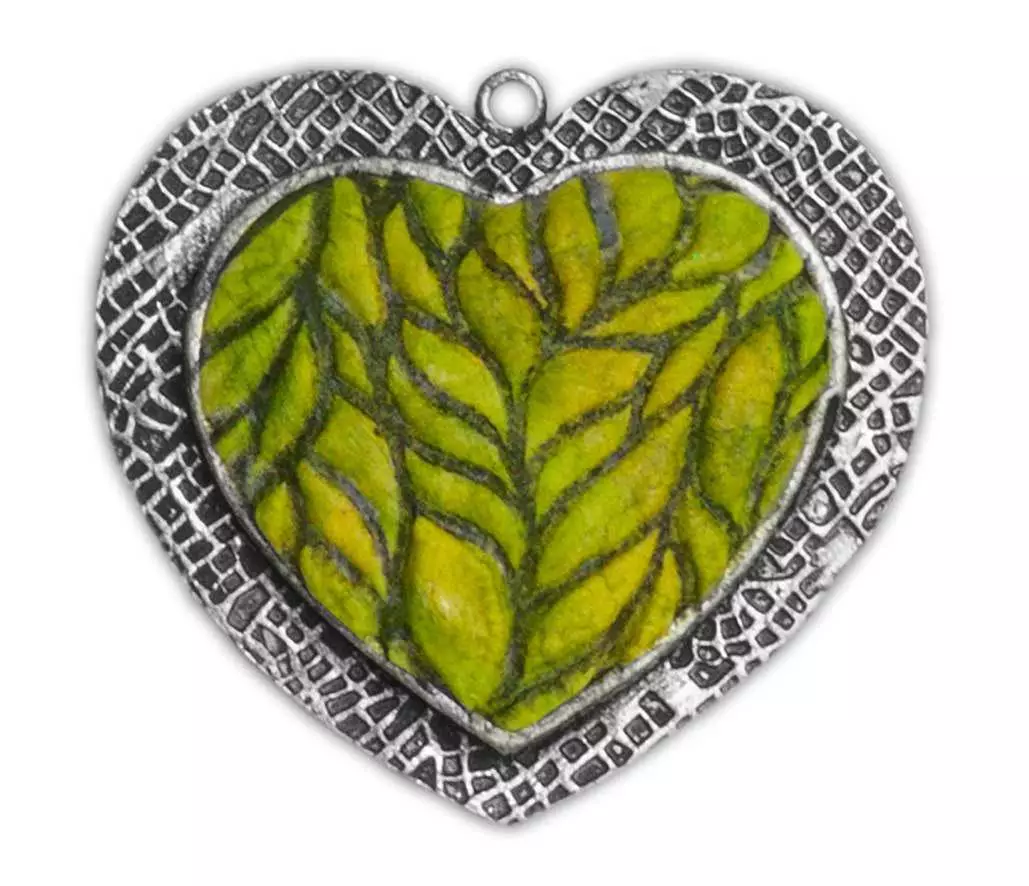 Ice Resin Clay Foliage Pendant