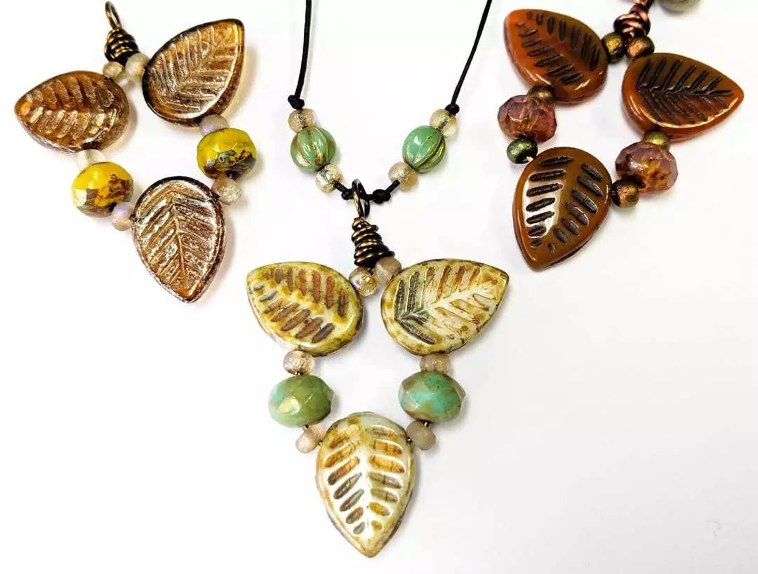 Viburnum Leaf Pendant by Beads to Live By