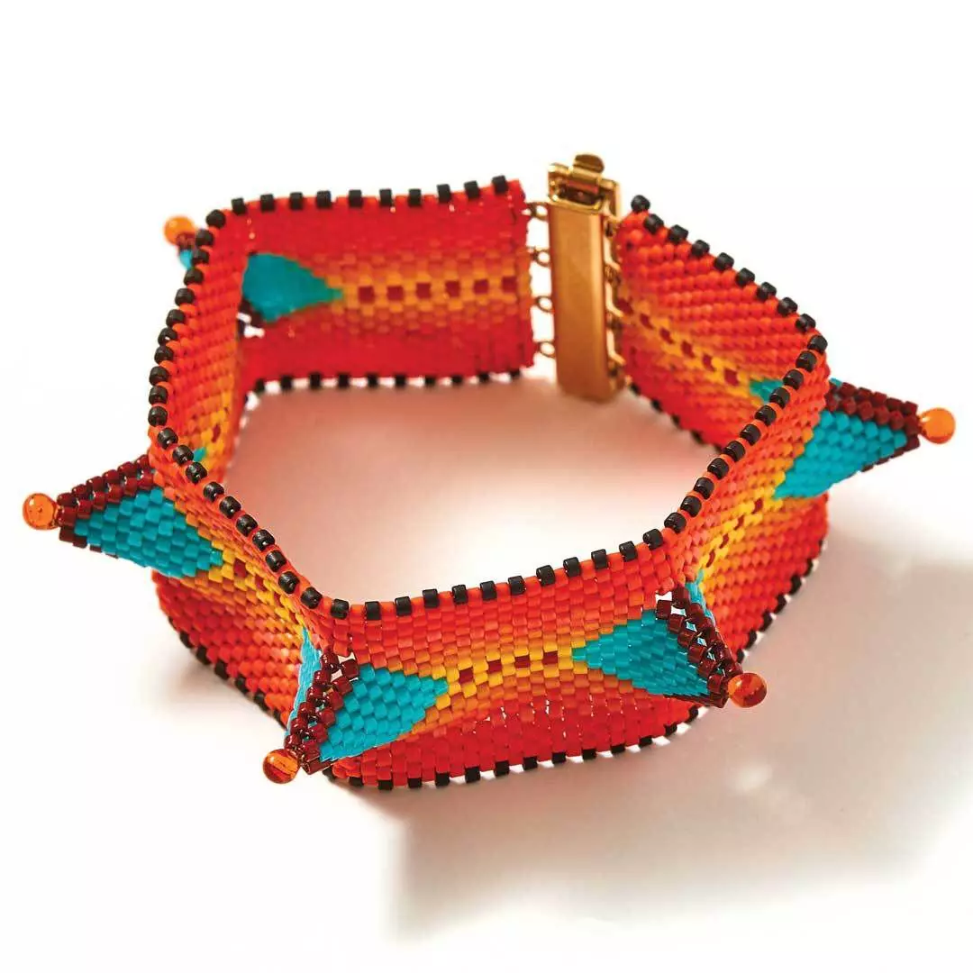 Beadwork JJ2019의 Agave Cuff, Wendy Ellsworth