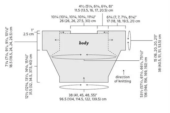 Use un esquema para escoller unha talla nun suéter inusual 18360_3