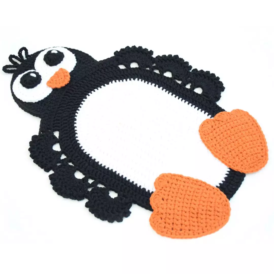 Placemat Penguin Sampurna saka Karpet Kewan Crochet 18685_2