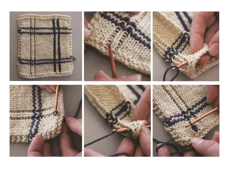 knit tutorial, crochet tutorial, ua ntsug kab txaij nyob rau hauv knitting, plam-stitch ntsug kab txaij