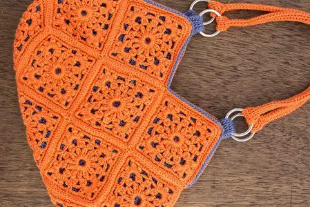 Delia ჩანთა: Crochet Lace Motif Bag