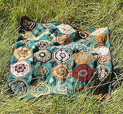 Moorish mósaík afganskt eftir Lisa Naskrent | CrochetMe.com
