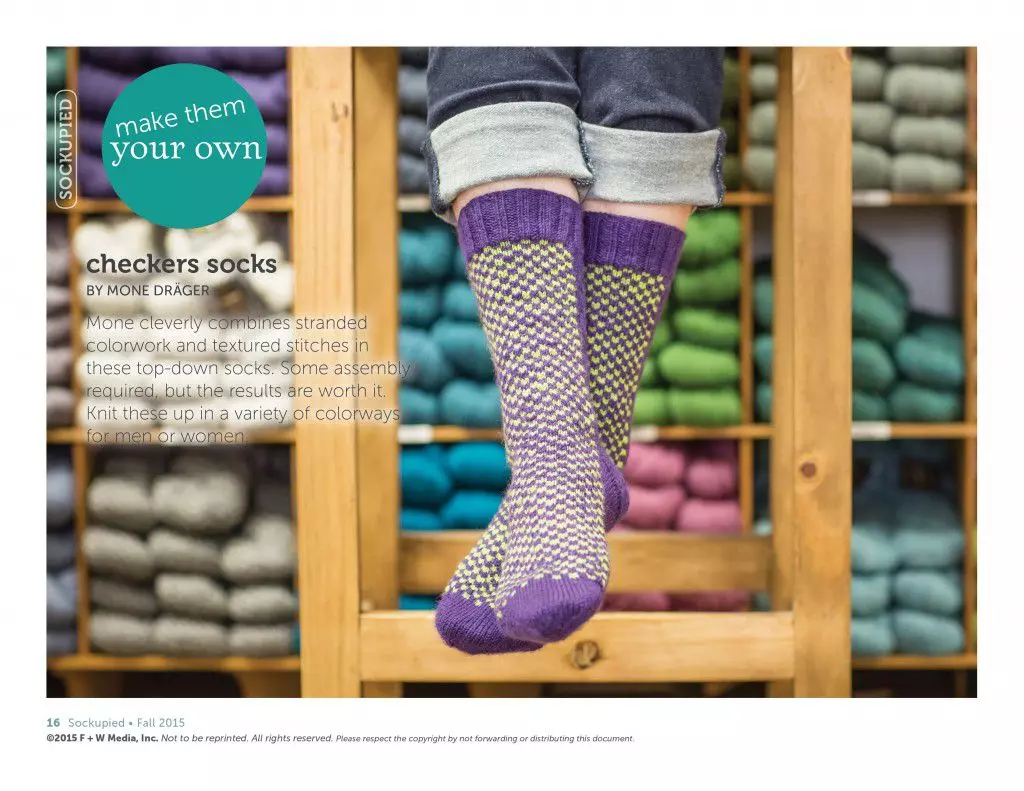 Najboljši. Vzorci pletenja nogavic. Vedno. Všeč vam bo nova številka Sockupied, ki vsebuje neskončne ideje za pletene nogavice, zato si zagotovite svojo še danes in napolnite svoj predal za nogavice!