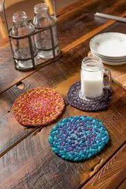 Martha Lazar Sock Yarn Braided Trivets 2