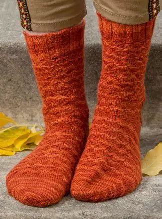 Lida Rose knit socks သည် သင့်ခြေအိတ်ချည်ခြင်း စွန့်စားမှုတွင် ကောင်းမွန်သော texture အချို့ကို ထည့်သွင်းနိုင်စေပါသည်။