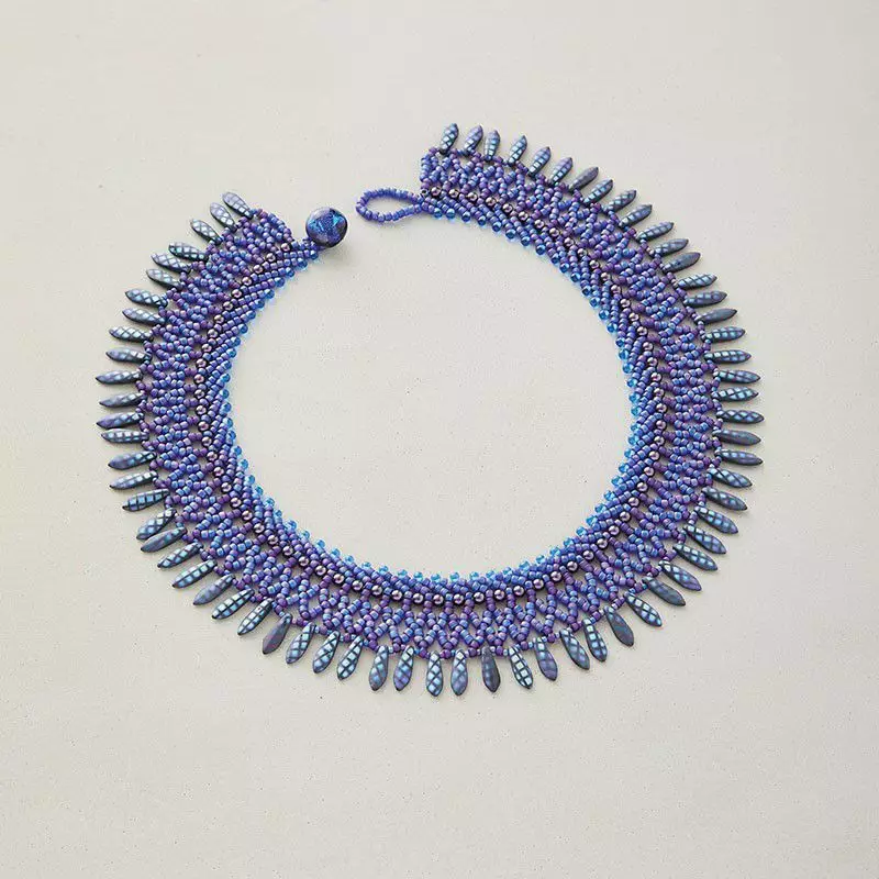 Wendy Ellsworth's Unity Collar daga Beadwork Disamba 19/Janairu 20 kyaututtukan beaded