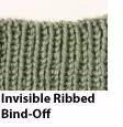 මෙය නොපෙනෙන ribbed bind-off knitting තාක්ෂණය පිළිබඳ විශිෂ්ට උදාහරණයකි.