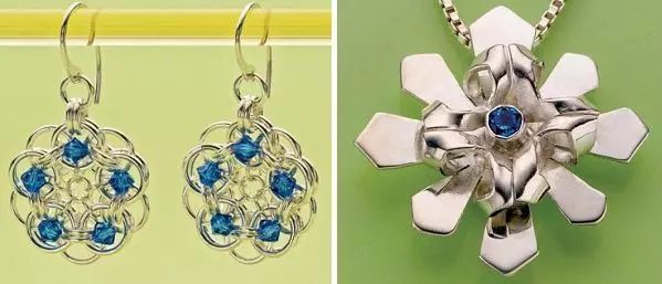 Urunigi rw'amaherena ya Lauren Anderson na Metal Snowflake Pendant ya Debra Hoffmaster