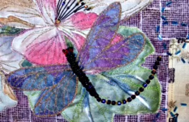 Iingcebiso ezi-5 zikaNancy Eha zeSashiko Bead Embroidery Dragonfly