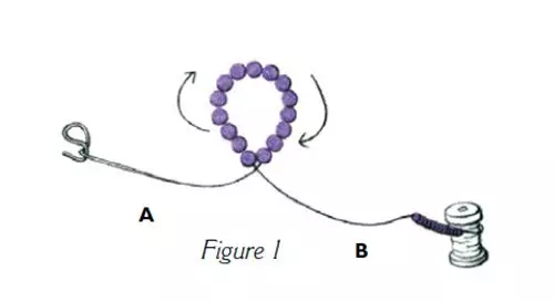 Franséisch Beaded Blummen, Single Loop, Figur 1 aus Beads in Bloom eBook