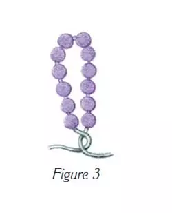 ფრანგული მძივებიანი ყვავილი, ერთი მარყუჟი, ფიგურა 3 Beads in Bloom eBook-დან