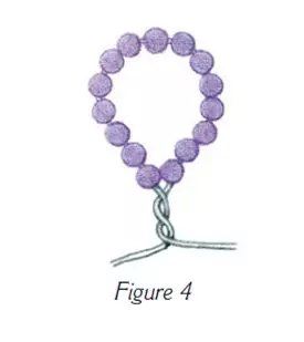 Franse kralenbloem, enkele lus, figuur 4 van Beads in Bloom eBook