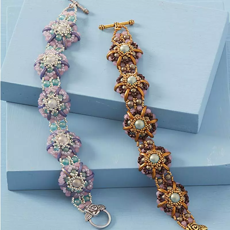 Merero e 6 ea ho Etsa ka Lifaha tsa Crescent, eBook ea 2-Hole Shaped Shaped Beads