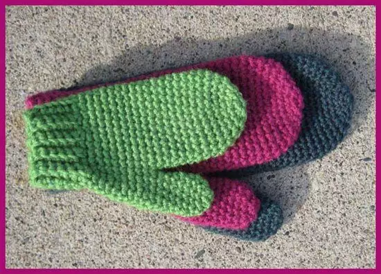 কিভাবে crochet mittens (বিনামূল্যে) তৈরি করবেন