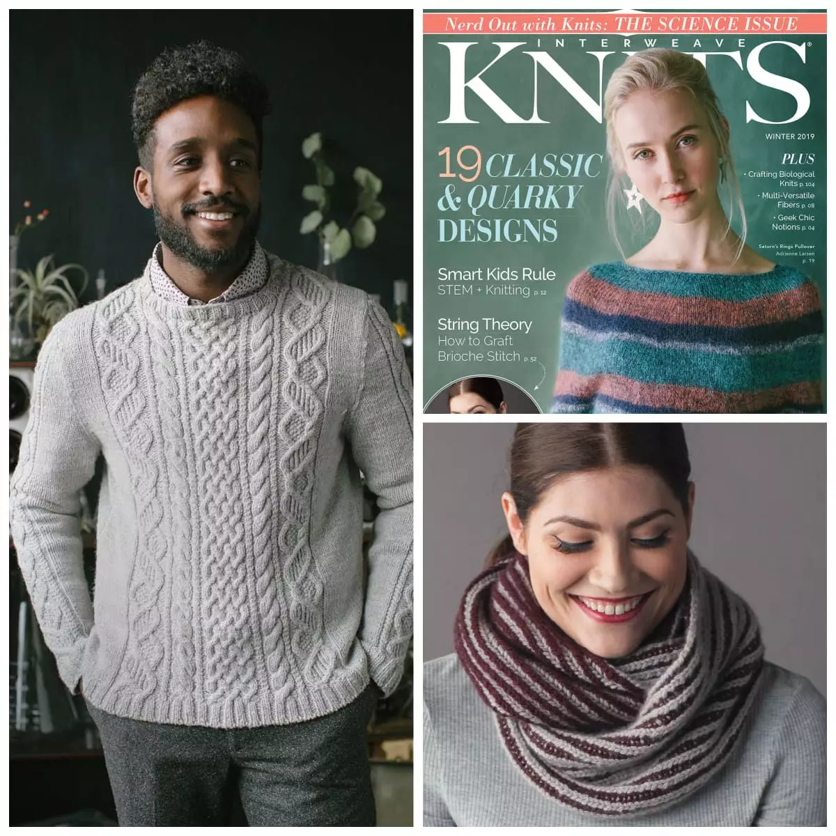 2019 жылғы қысқы Interweave Knits коллажы