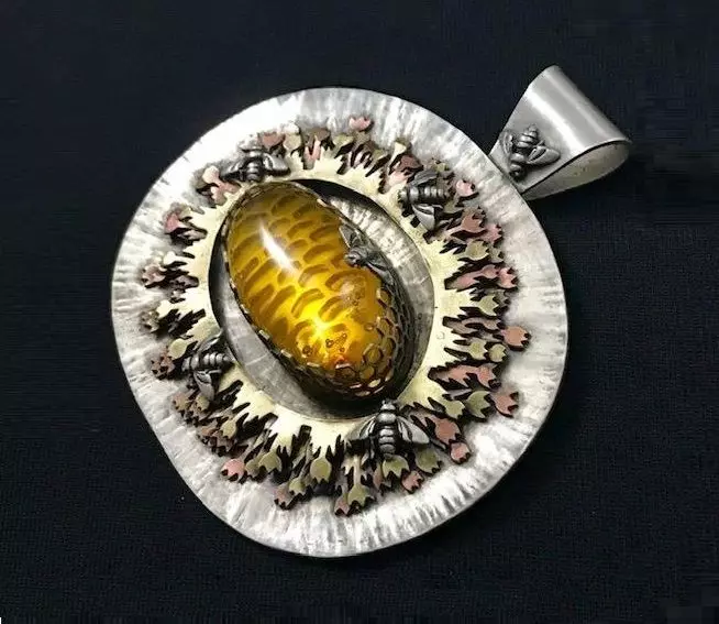 Jeff Klein dekorative bezel wire pendant