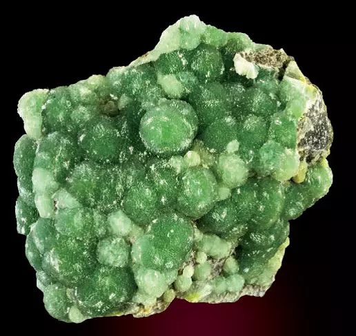 Sbesimen Wavellite o Mauldin Mt., Arkansas; 7cm o led, trwy garedigrwydd Weinrich Minerals, Inc; llun: Jim Lawson