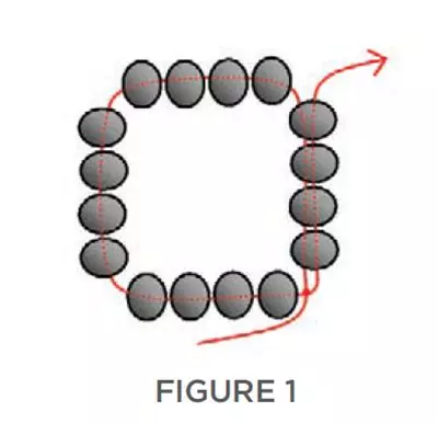 Tutorial gelang manik benih anyaman sudut kanan, gabungan manik benih oleh Rachel Nelson Smith