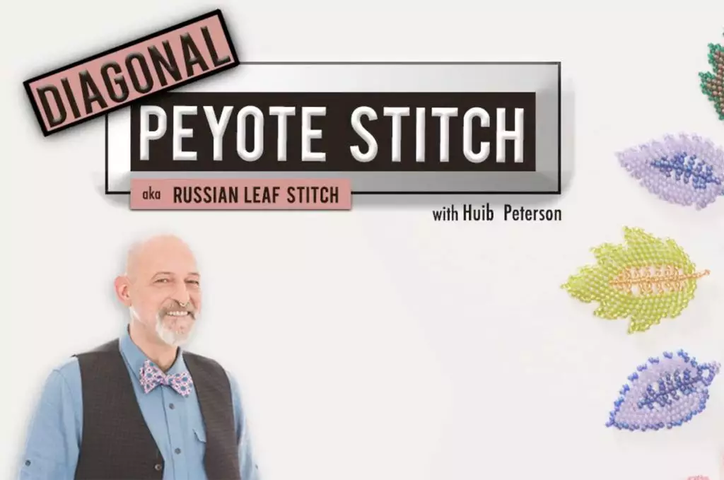 Chéo Peyote hay còn gọi là Russian Leaf Stitch với Master, Huib Petersen